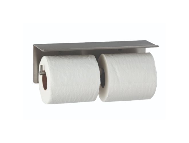 Bobrick surface Mounted Toilet Roll Dispenser & Utility Shelf