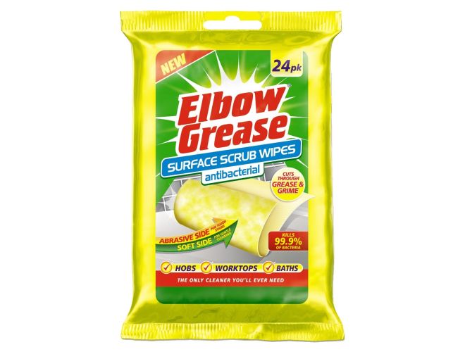 12x Elbow Grease AntiBacterial Wipes 24 Pack