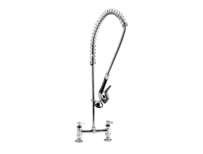 KWC DVS Deck Pattern Mixer Overhead Spray Tap