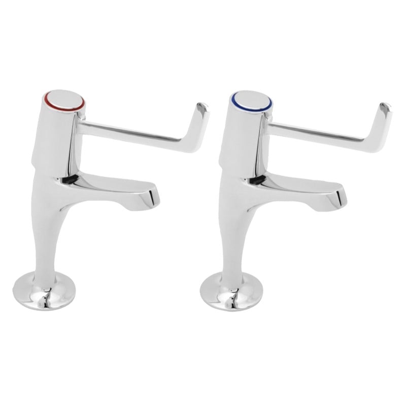 Lever Operated Pillar Taps with 6” Levers