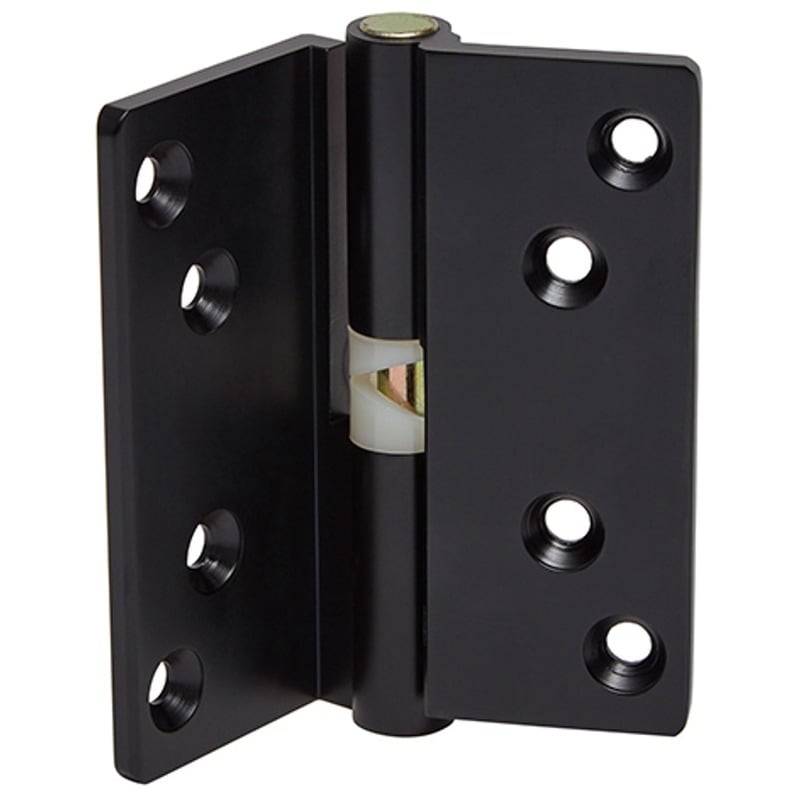 Black Aluminium Cranked Rise and Fall Hinge