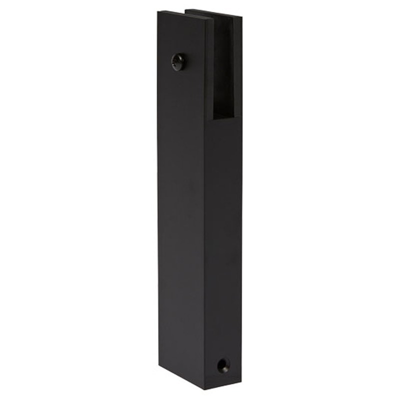 Square Non-adjustable Cubicle Foot Support Matt Black