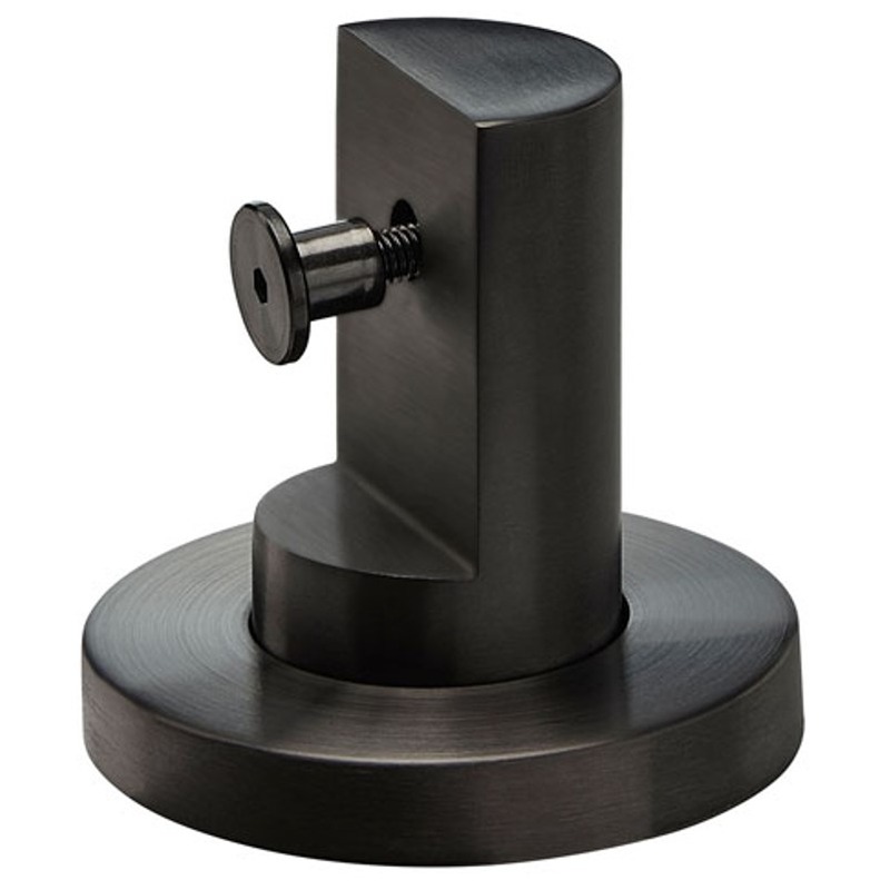 Low Stainless Steel Toilet Cubicle Support Leg Black